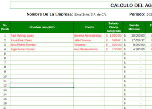 Plantilla de Calculo de Aguinaldo