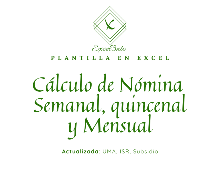 Plantilla de Cálculo de Nomina Semanal, Quincenal y Mensual